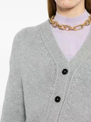 JIL SANDER Diagonal-buttoned V-neck Cardigan