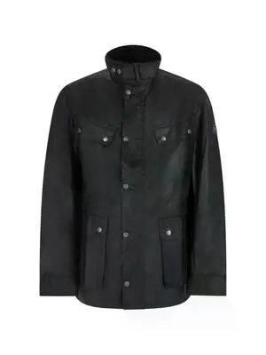BARBOUR INTERNATIONAL Tourer Duke Waxed-finish Multi-pocket Jacket