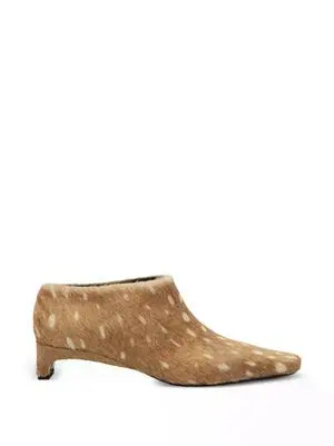 Loulou De Saison Penny Pony-effect Leather Ankle Boots - Brown