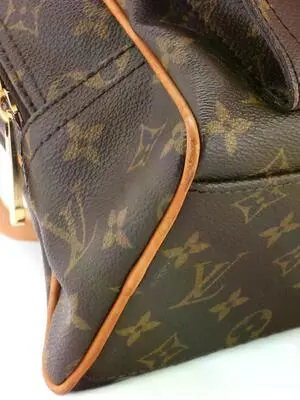LOUIS VUITTON Manhattan Handbag Monogram Canvas Gm Satchel - Brown