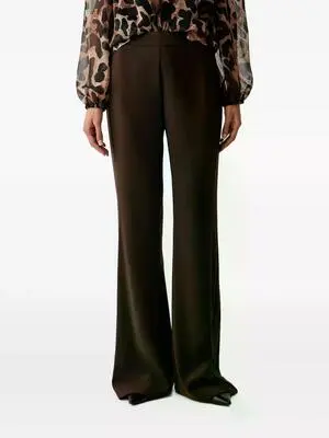 TWINSET Logo-plaque Flared Trousers - Brown