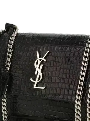Saint Laurent 2020s Sunset Crocodile-effect Shoulder Bag