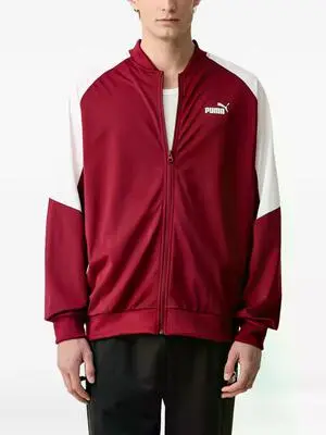 PUMA Colour-block Zip-up Sweatshirt - Red