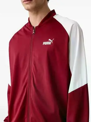 PUMA Colour-block Zip-up Sweatshirt - Red