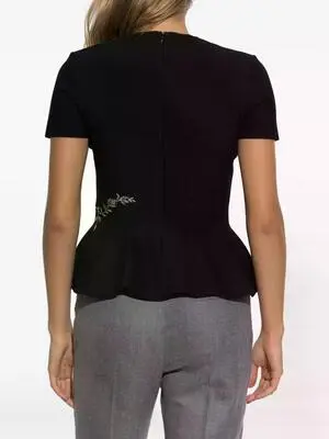 Alexander McQueen Floral-motif Peplum Top