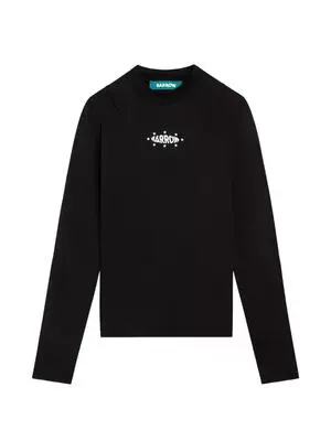BARROW Logo-print Long-sleeved T-shirt - Black