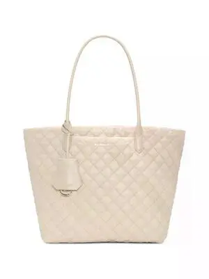 Mz Wallace Medium Daily Quilted Tote Bag Neutrals