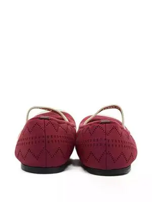Fendi Striped Knit Ballet Flats