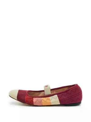Fendi Striped Knit Ballet Flats