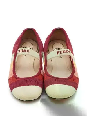 Fendi Striped Knit Ballet Flats