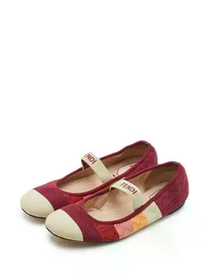Fendi Striped Knit Ballet Flats