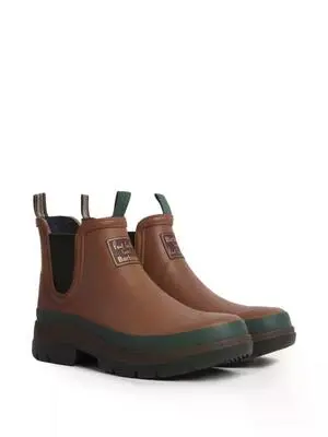 Barbour X Paul Smith Waterproof Rubber Chelsea Boots - Brown