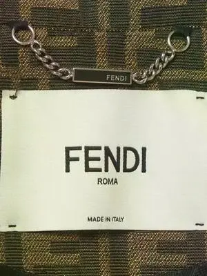Fendi Zucca Jacquard Crystal-embellished Blazer