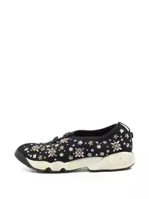 Dior Fusion Crystal-embellished Sneakers - Black