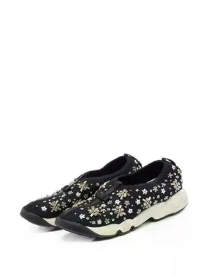 Dior Fusion Crystal-embellished Sneakers - Black
