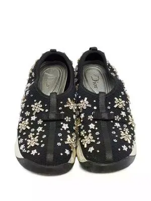 Dior Fusion Crystal-embellished Sneakers - Black