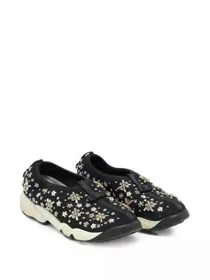 Dior Fusion Crystal-embellished Sneakers - Black
