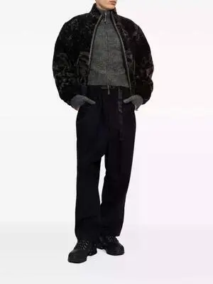 ROA Zip-up Mohair-blend Cardigan - Grey