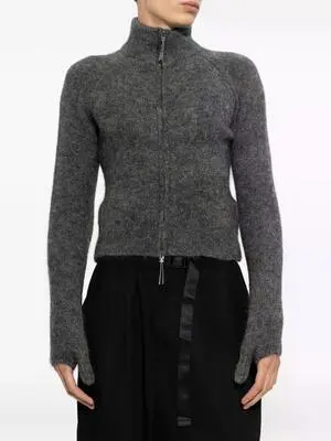 ROA Zip-up Mohair-blend Cardigan