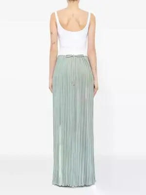 LANVIN Pleated Drawstring-fastening Maxi Skirt