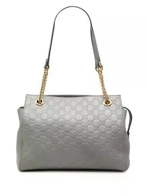 Gucci 2000-2015 Medium Guccissima Soft Shoulder Bag - Grey