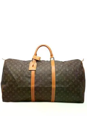 LOUIS VUITTON 1987 Monogram Keepall 60 Travel Bag - Brown