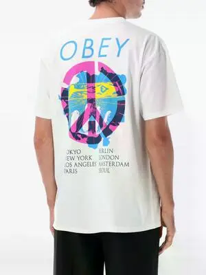 Obey Peace Brick Graphic-print T-shirt - White