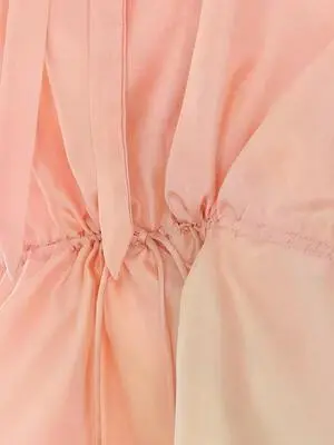 Chloé Ruffled-detail Lace-trim Top - Pink