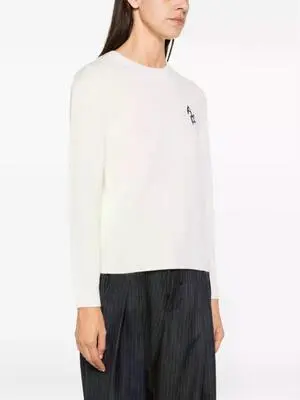 A.p.c. Logo-embroidered Sweater - Neutrals