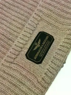 AERONAUTICA MILITARE Ribbed-knit Beanie Hat - Neutrals