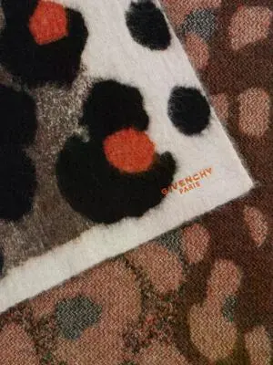 Givenchy Scarf In Alpaca Wool With Leopard Jacquard