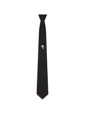 Givenchy Tie In Silk Jacquard With Pearls And Beads Embroidery