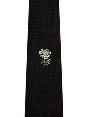 Givenchy Tie In Silk Jacquard With Pearls And Beads Embroidery