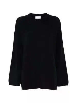 ALLUDE Crew-neck Long-sleeve Sweater