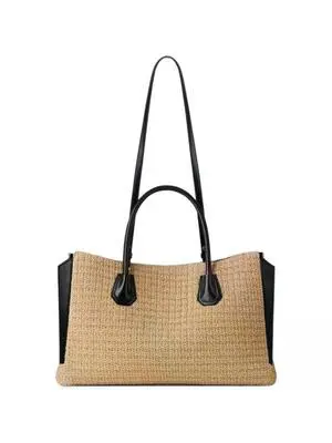 Givenchy Medium Antigona Catchall Raffia-effect Bag - Neutrals