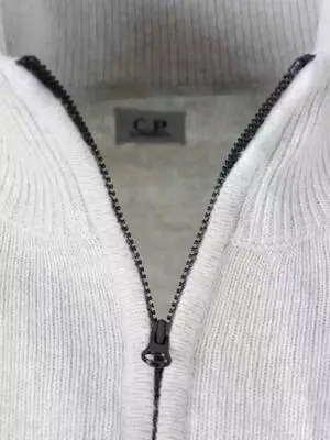 C.P. COMPANY Lambswool Lens Half Zip Sweater