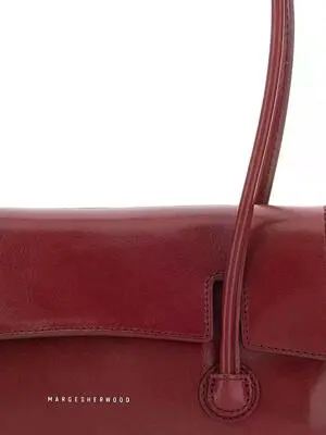 MARGESHERWOOD Glossy Leather Shoulder Bag - Red