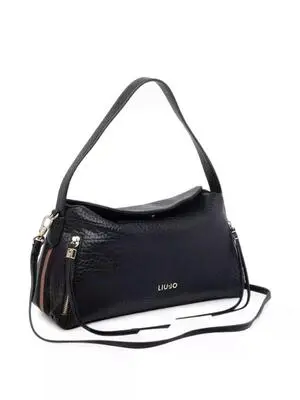 Liu Jo Grained-effect Logo-plaque Tote Bag - Black