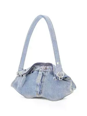 Alexander McQueen Manta Denim Clutch Bag - Blue