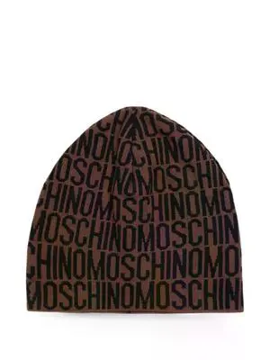 Moschino Logo-print Beanie Hat - Brown