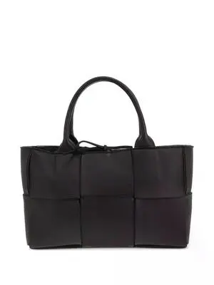 Bottega Veneta 2020s Mini Arco Intrecciato Leather Tote Bag - Black