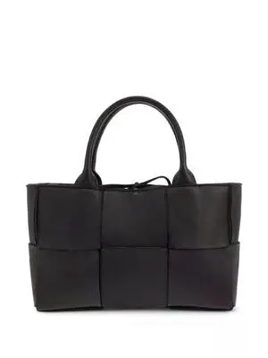 Bottega Veneta 2020s Mini Arco Intrecciato Leather Tote Bag - Black