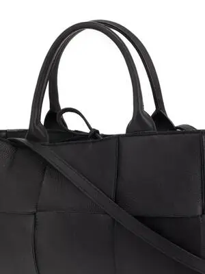Bottega Veneta 2020s Mini Arco Intrecciato Leather Tote Bag - Black