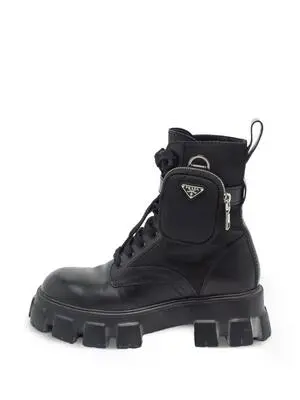 Prada Monolith Lug-sole Boots - Black