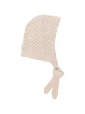 Soft Goat Ribbed-knit Beanie Hat - Neutrals