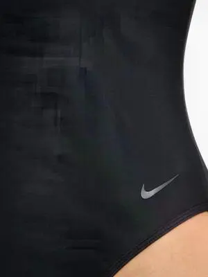Nike Logo-print Racerback Swimsuit - Black