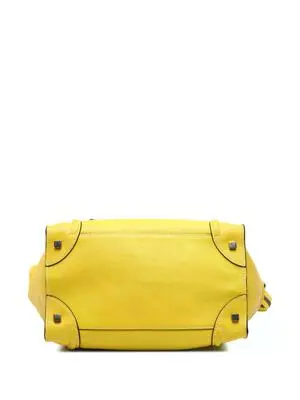 Celine 2011 Mini Drummed Calfskin Luggage Tote Bag - Yellow