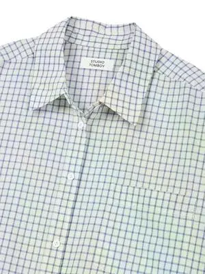 STUDIO TOMBOY Check-pattern Oversized Shirt