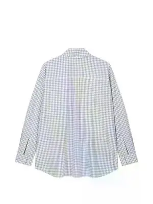 STUDIO TOMBOY Check-pattern Oversized Shirt - White