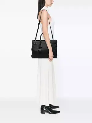 SAINT LAURENT 2021 Large Supple Grained Calfskin Sac De Jour Satchel